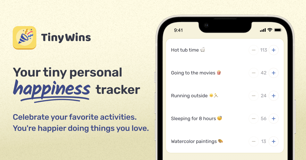 TinyWins - Your tiny personal happiness tracker